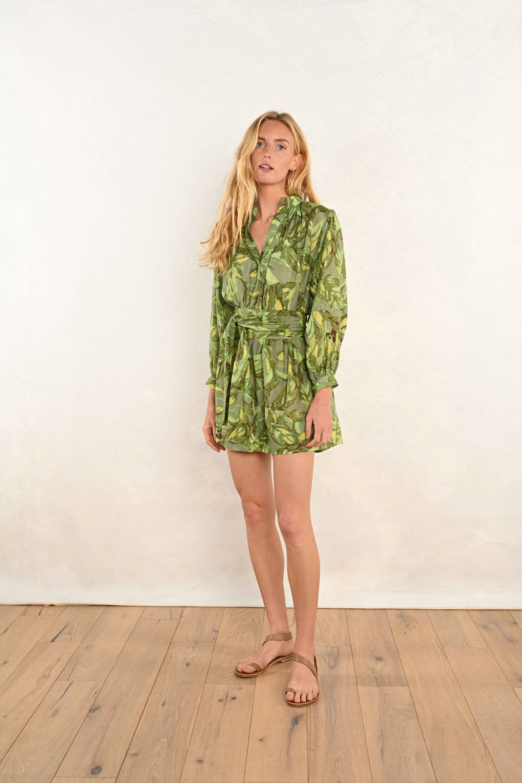 Short Isabelle : Avocado Leaves Silk Cotton – Julie Harrah